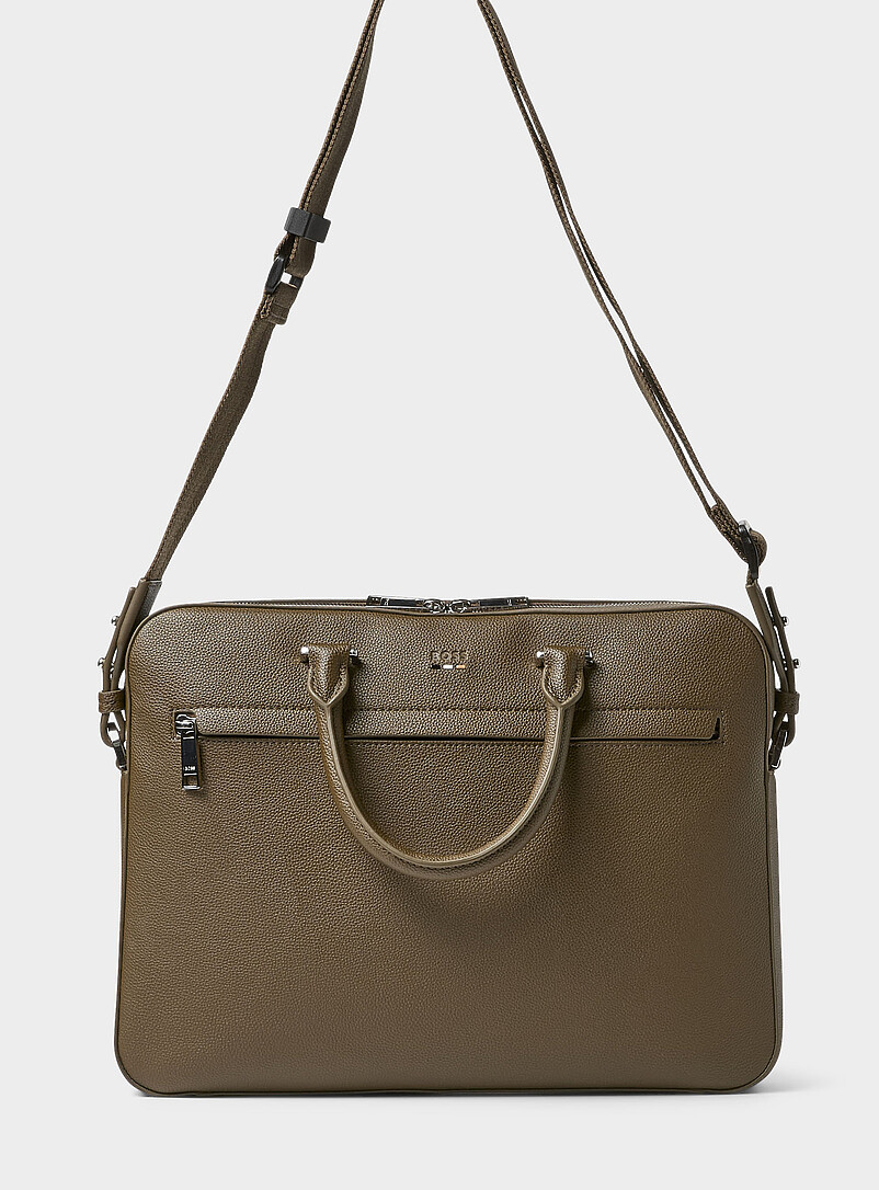 La mallette Ray faux cuir kaki | BOSS | Sacs Bandoulière Homme | Simons