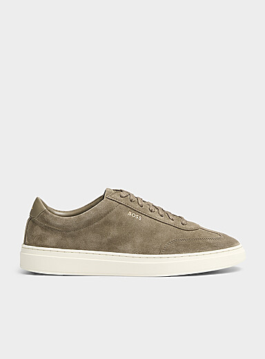 Le sneaker Kieran en suède Homme | BOSS | Sneakers et Chaussures de ...