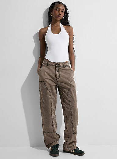 Bella faded carpenter jean | Kuwalla | Women's Straight Leg Jeans ...