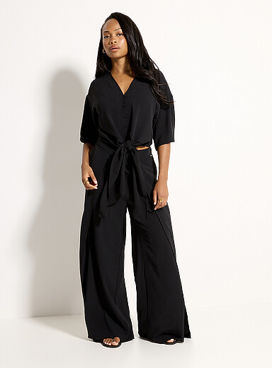 Fluid wide split-leg pant | Everyday Sunday | | Simons