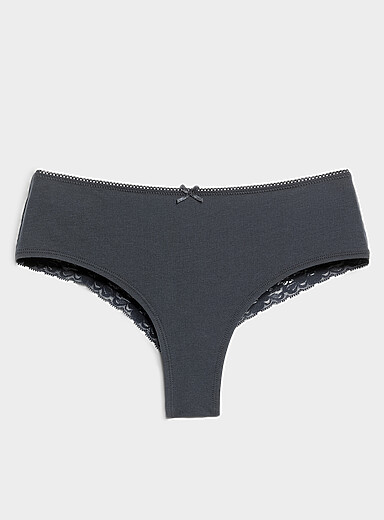 Lace back edging Brazilian panty Organic cotton | Miiyu | Shop ...