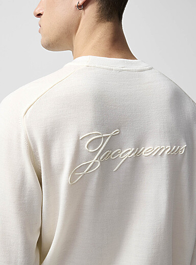 Embroidered signature merino wool sweater | Jacquemus | Shop Men's ...