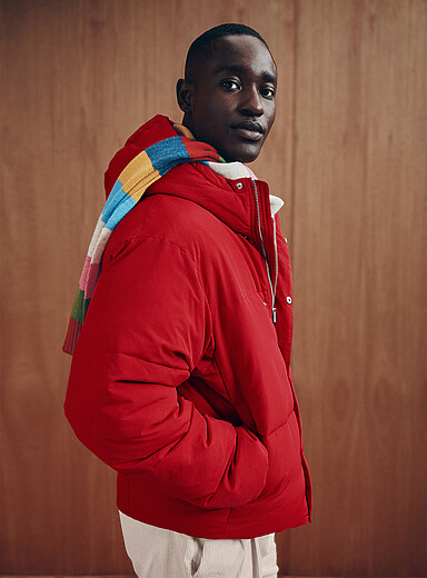 Cropped hooded puffer jacket | Le 31 | Shop Men's Down Jackets Online ...