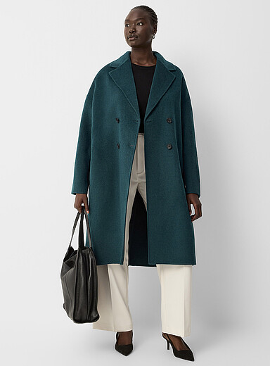 Oversized reprocessed wool overcoat | Contemporaine | Women's Wool ...