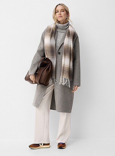Lightweight retransformed wool oversized overcoat | Contemporaine ...