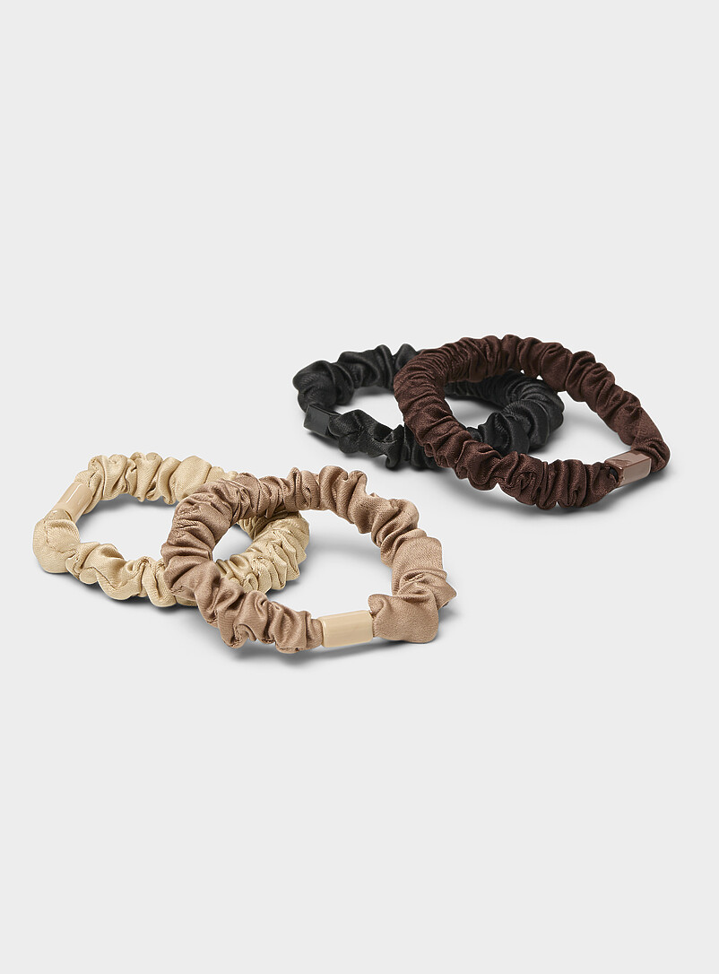 Rectangular-bead insert pleated elastics Set of 4 | Simons | Shop ...