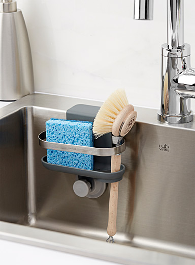 Grey kitchen sink sponge holder | Umbra | | Simons
