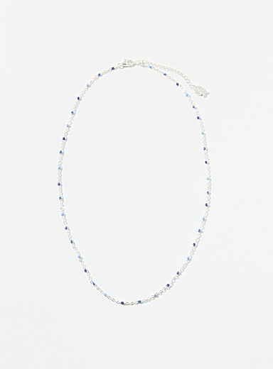 Blue-bead thin chain | Clio blue | | Simons