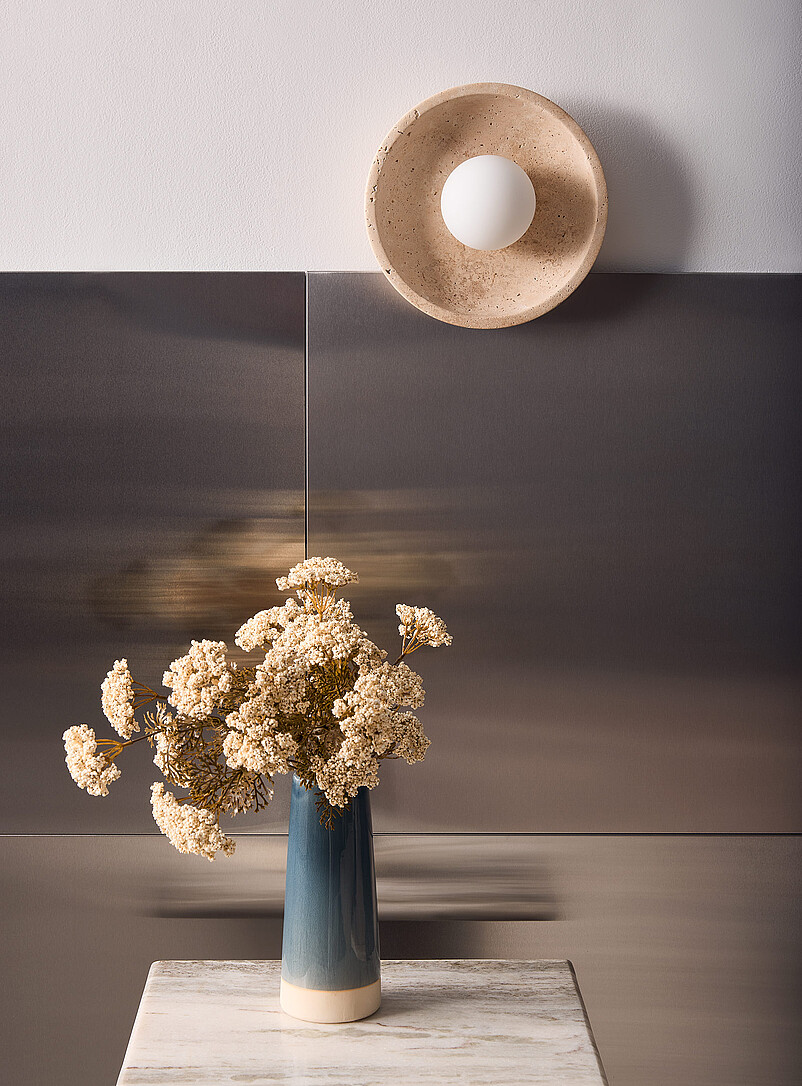 Minimalist travertine light fixture | Simons Maison | | Simons