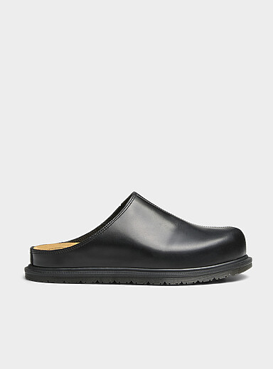 San black leather mules Men | Dr. Martens | All Our Shoes | Simons