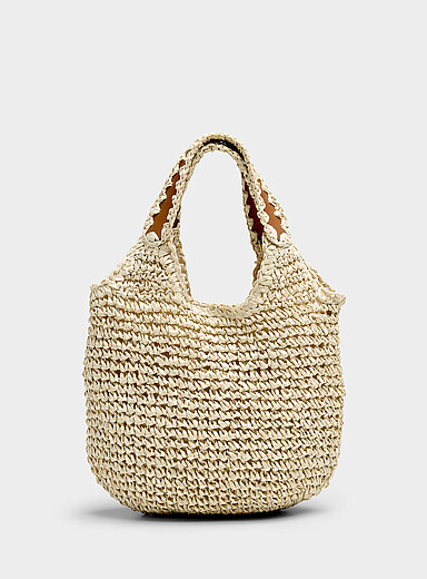 Small crocheted straw bag | ICHI | | Simons