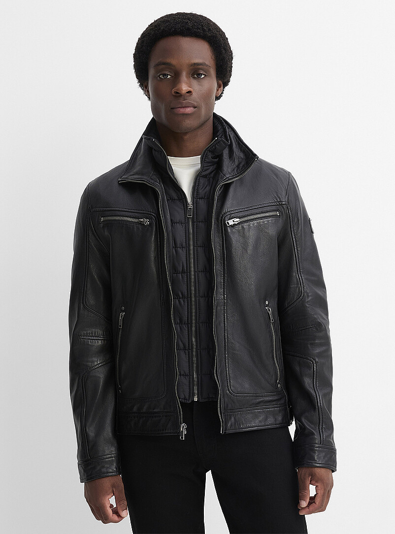 Men's Leather & Suede Jackets | Simons Canada