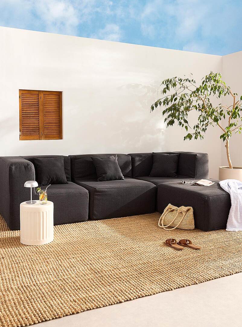 Le canapé modulaire mousse haute densité avec pouf Pour l'extérieur ...