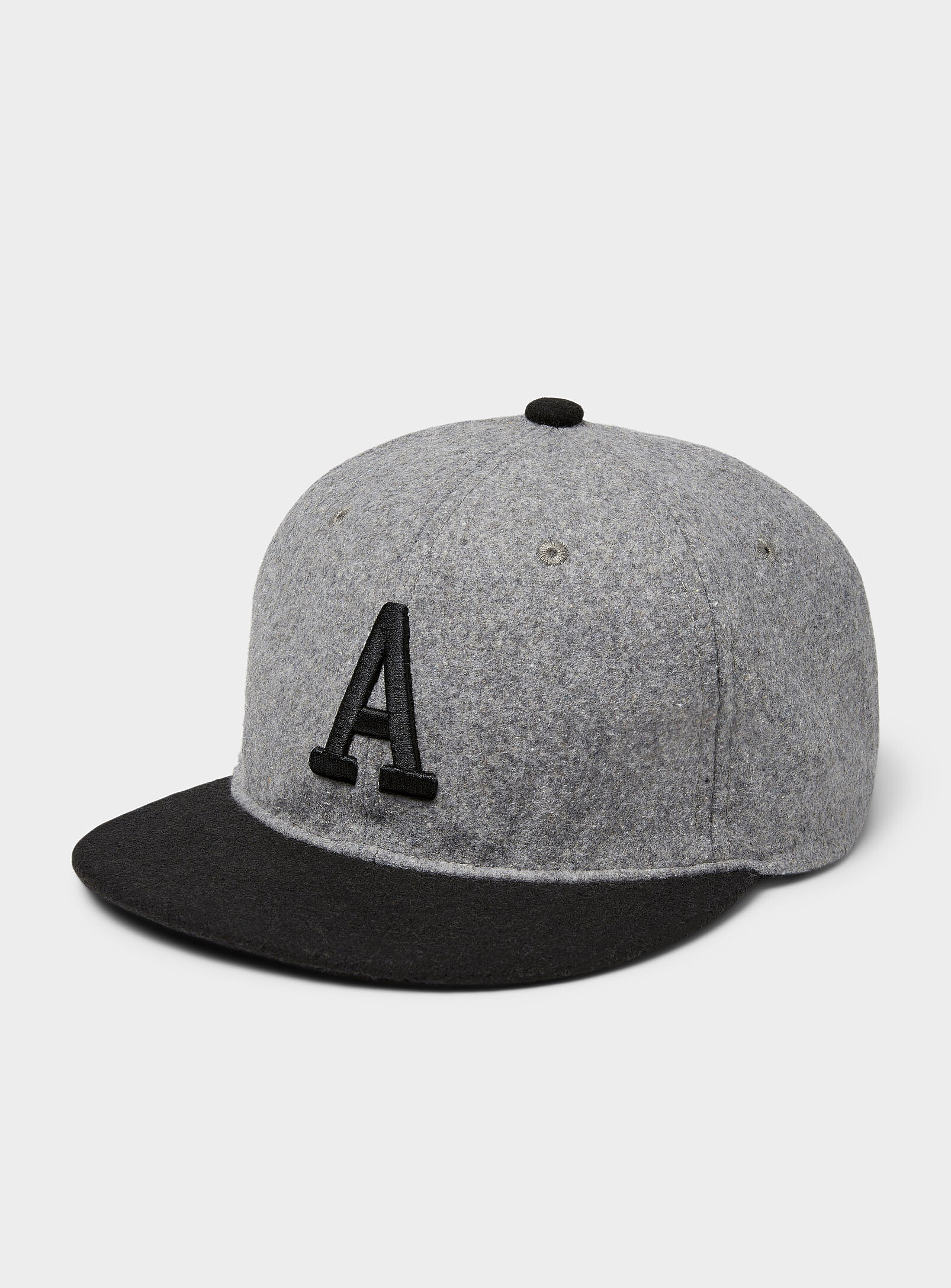 Le 31 Embroidered Letter Felt Cap In Patterned Black | ModeSens
