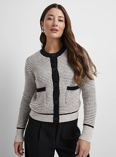 Contrasting edging textured cardigan | InWear | Shop Women's Cardigans ...