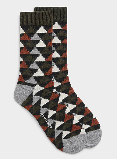 Colourful triangle wool sock | Le 31 | | Simons