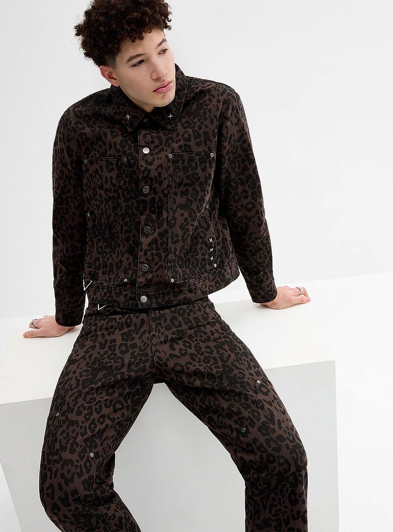 Leopard-print denim jacket | Project X Paris | Men's Denim Jackets ...