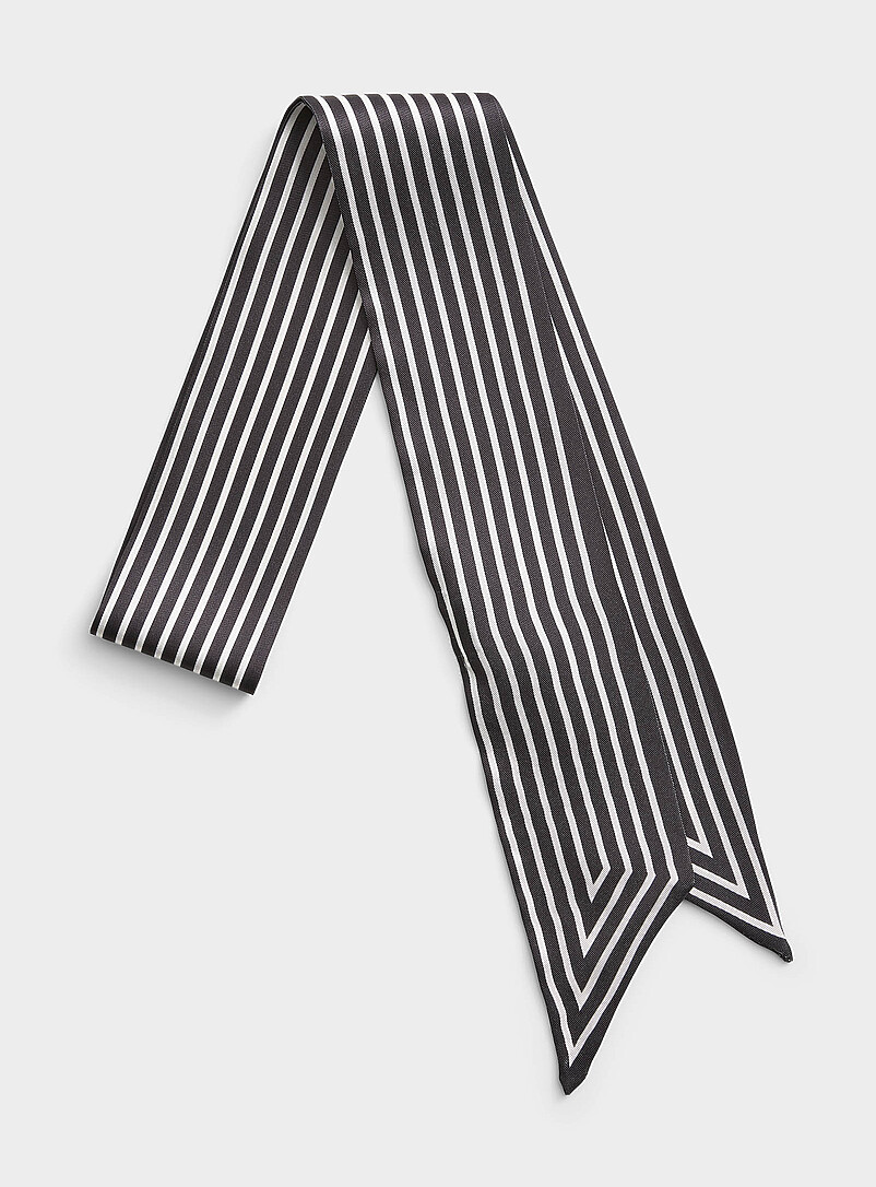 Striped narrow scarf | Simons | | Simons