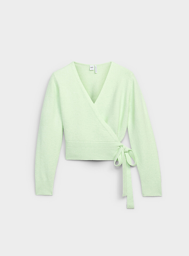 Fluffy knit crossover cardigan | Twik | Shop Women's Cardigans | Simons