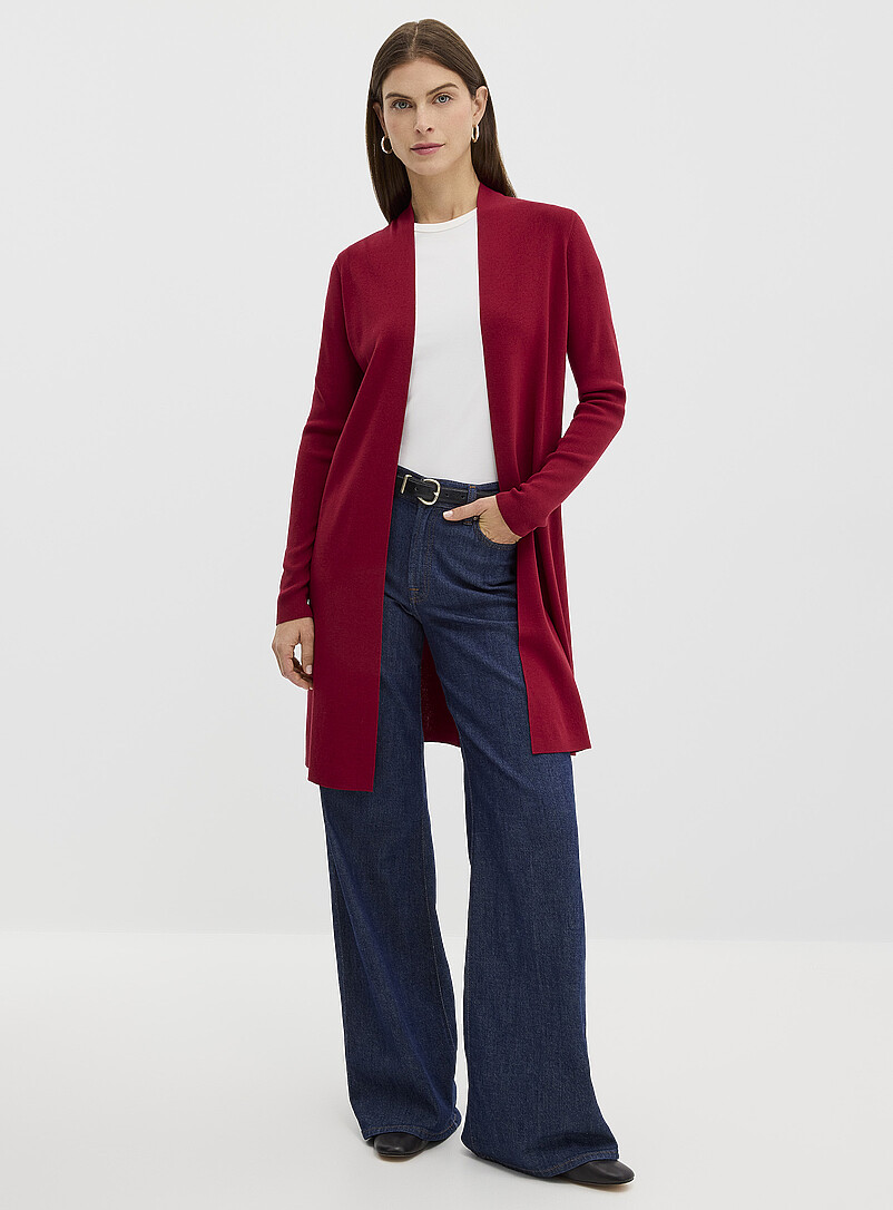 Elongated open cardigan | Contemporaine | Shop Women's Cardigans | Simons