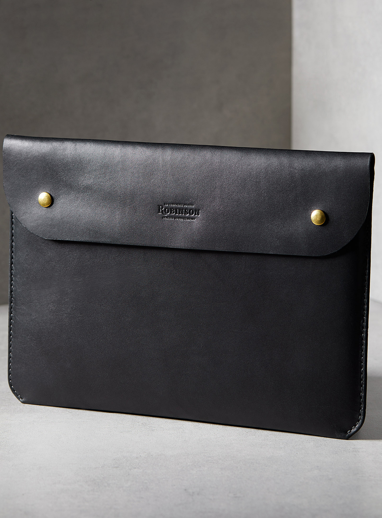 La Compagnie Robinson Leather Computer Case In Black | ModeSens