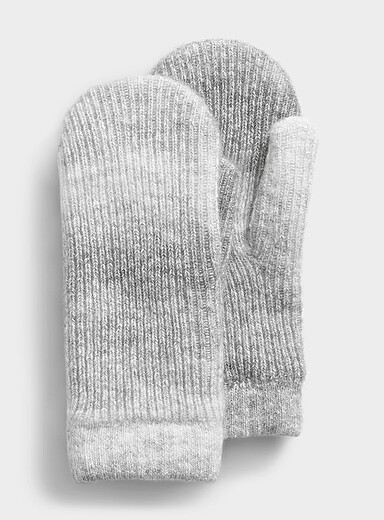 Ultra-soft chenille-lined knit mittens | Simons | Shop Women's Mittens ...