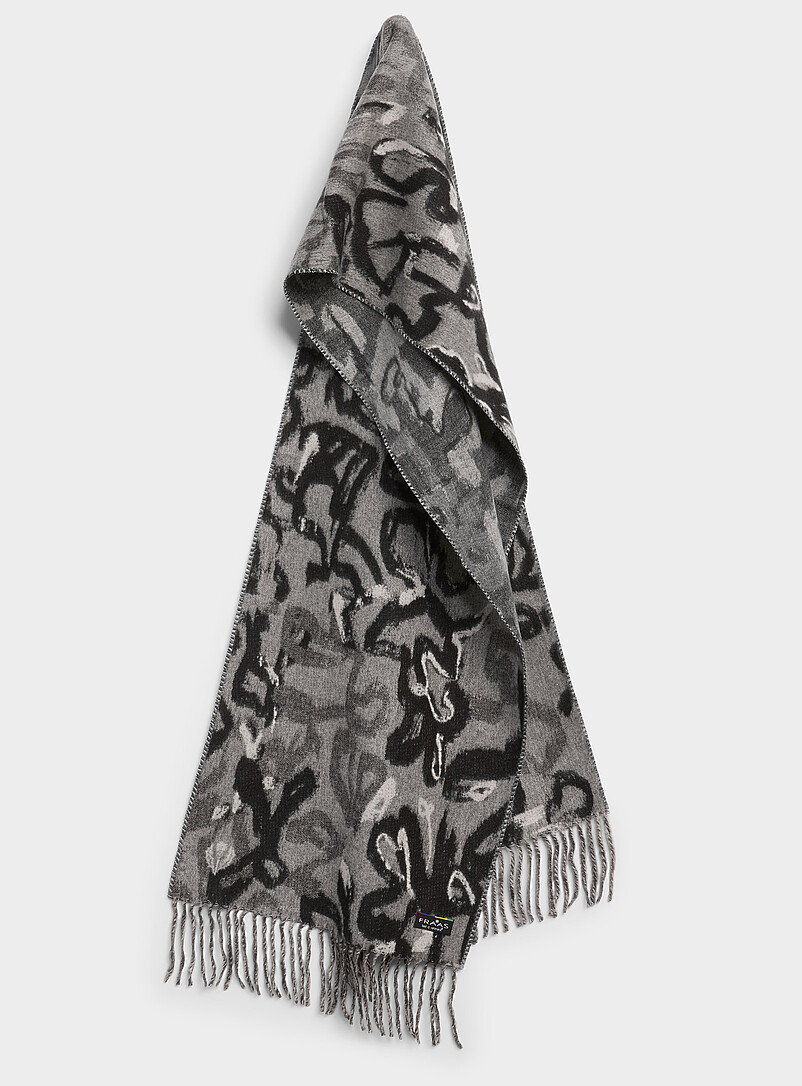 Ultra-soft floral abstraction scarf | Fraas | Women's Winter Scarves ...