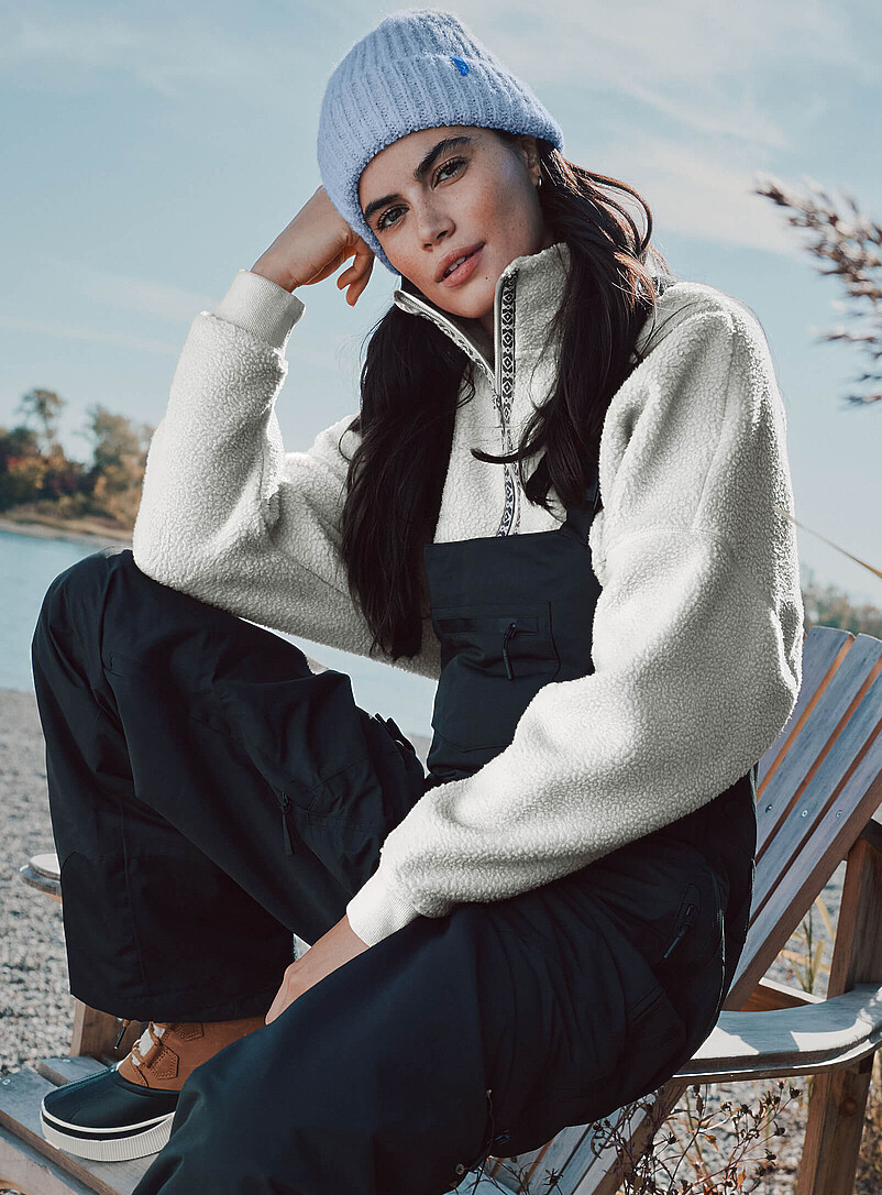 Retro mock-neck high-pile polar fleece sweater | I.FIV5 | | Simons