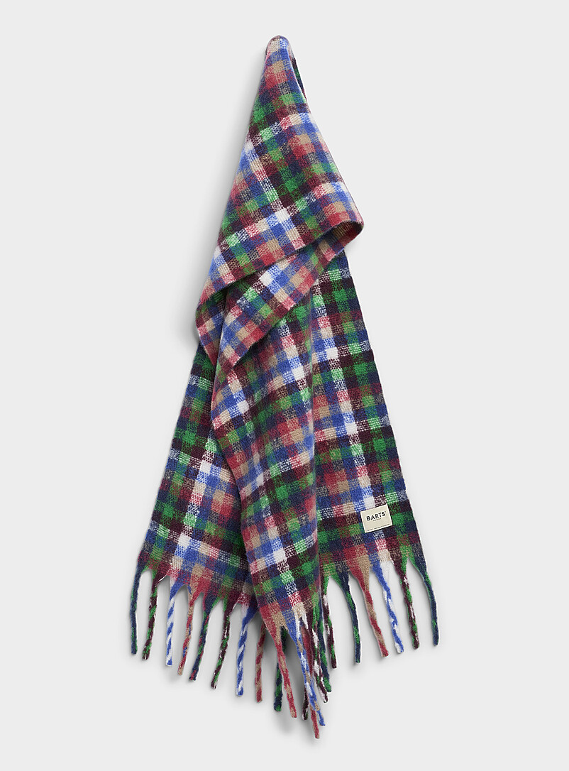 Plaity colourful check fluffy scarf | Barts | Women's Winter Scarves ...