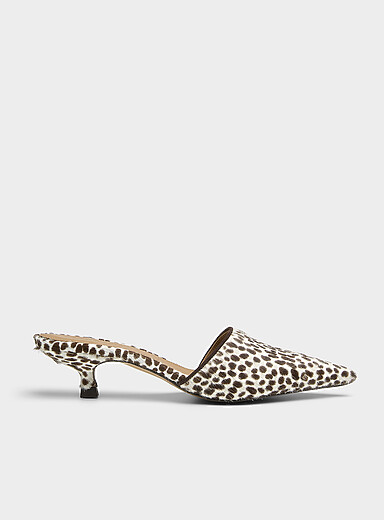 Noémie pony-hair leather heeled mules Women | Flattered | All Our Shoes ...