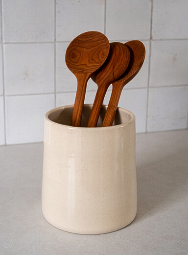Glazed stoneware utensil pot | JAW Pottery | Kitchen Accessories ...