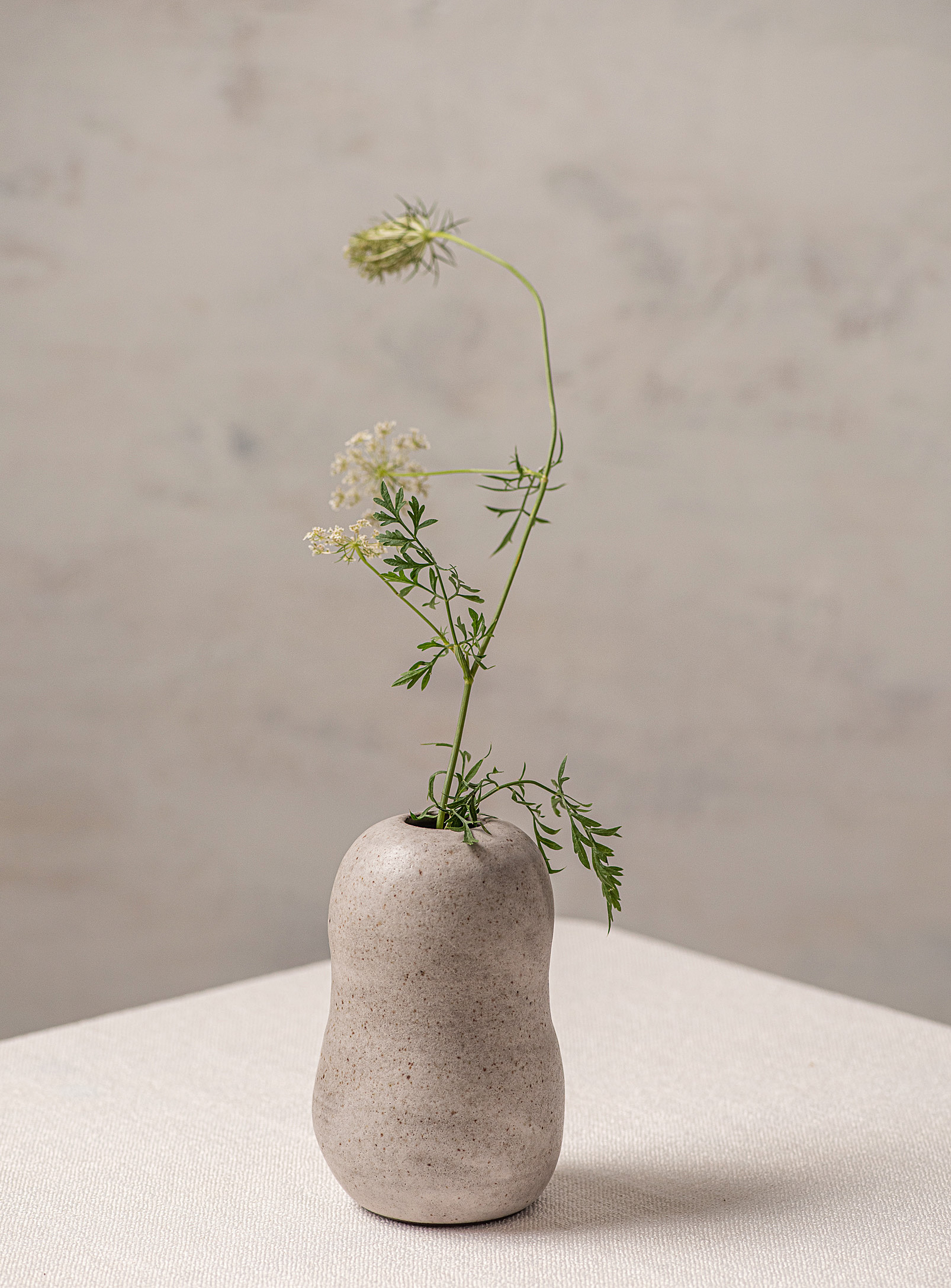 Roxane Charest Céramique Small Minimalist Vase 13 Cm Tall In Grey ...