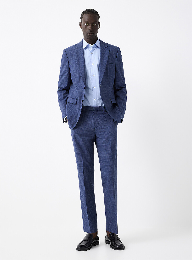 Le pantalon bleu minuit fil à fil Coupe très ajustée | HUGO | Magasinez ...