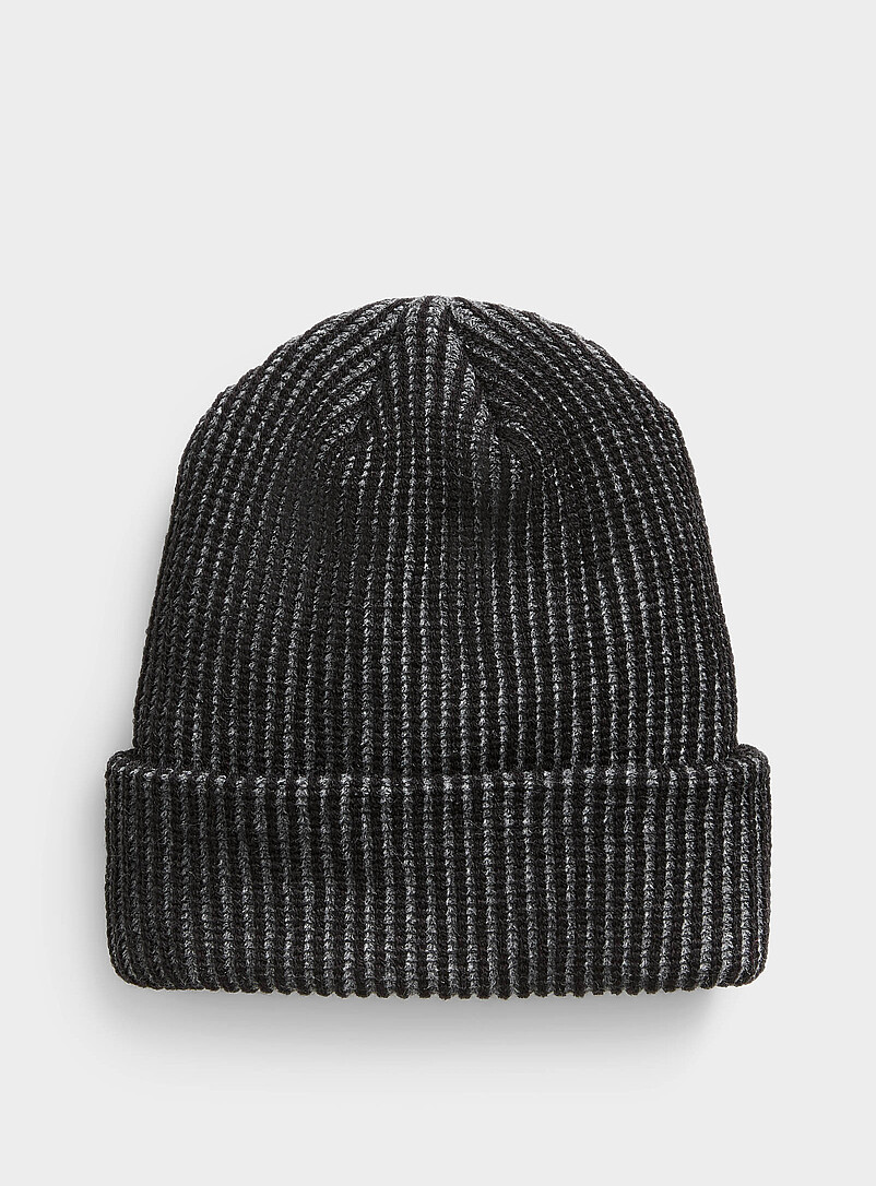 Contrasting rib-knit tuque Made in Canada | Djab | Mens Tuques & Hats ...