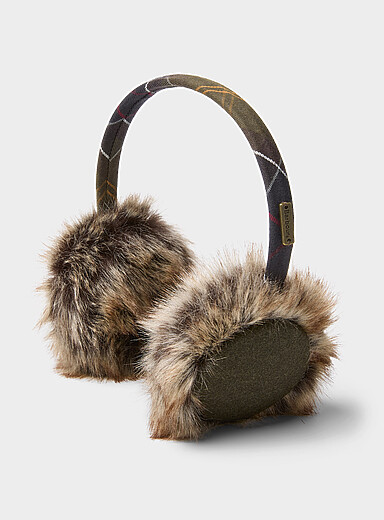 Faux-fur tartan ear muffs | Barbour | Women's Head Wraps: Shop Online ...