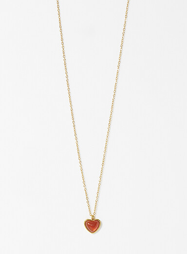 Red heart stone chain | Simons | | Simons