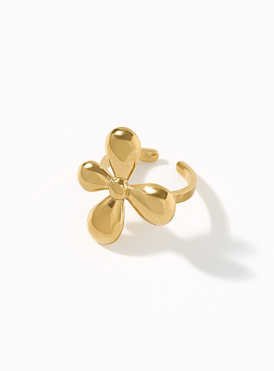 Puffy flower open ring | Simons | | Simons
