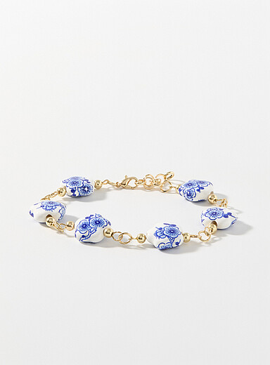 Blue flower bracelet | Simons | Shop Women's Bracelets Online | Simons