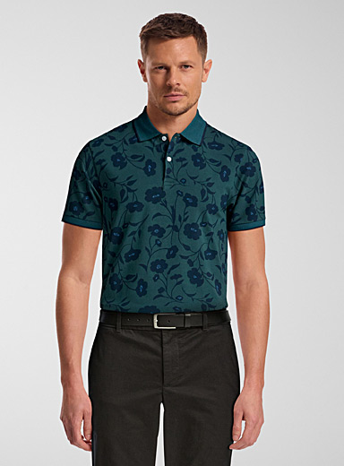Floral painting jersey polo | Le 31 | | Simons