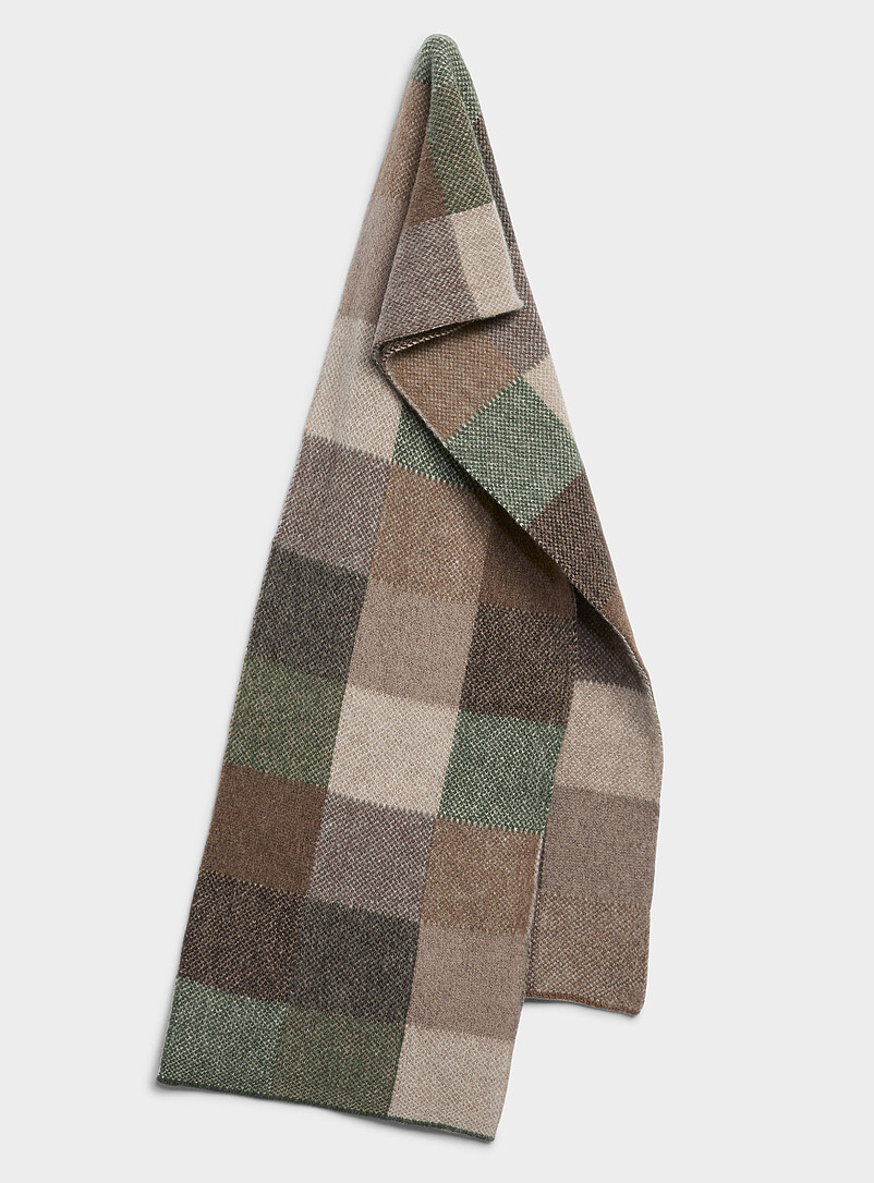 Pure wool check scarf | Robert Mackie | Women's Winter Scarves and ...