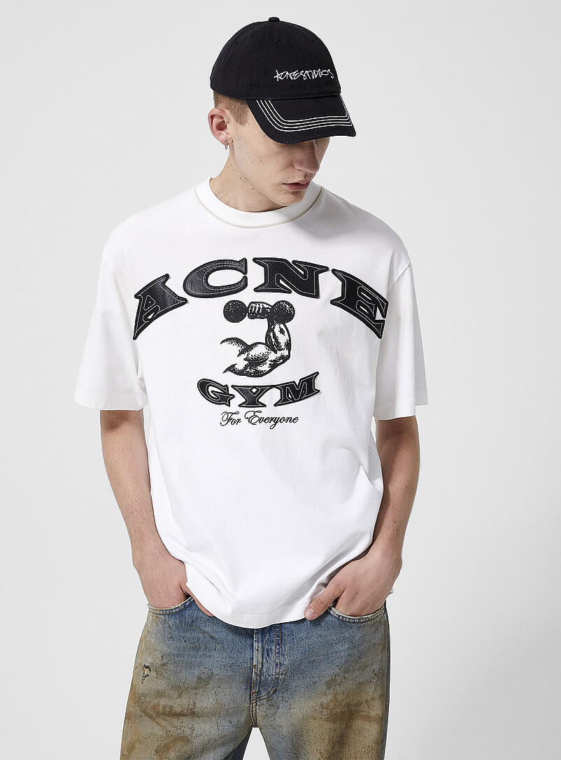 Le t-shirt gym rétro logo cuir Unisexe | Acne Studios | Magasinez les ...