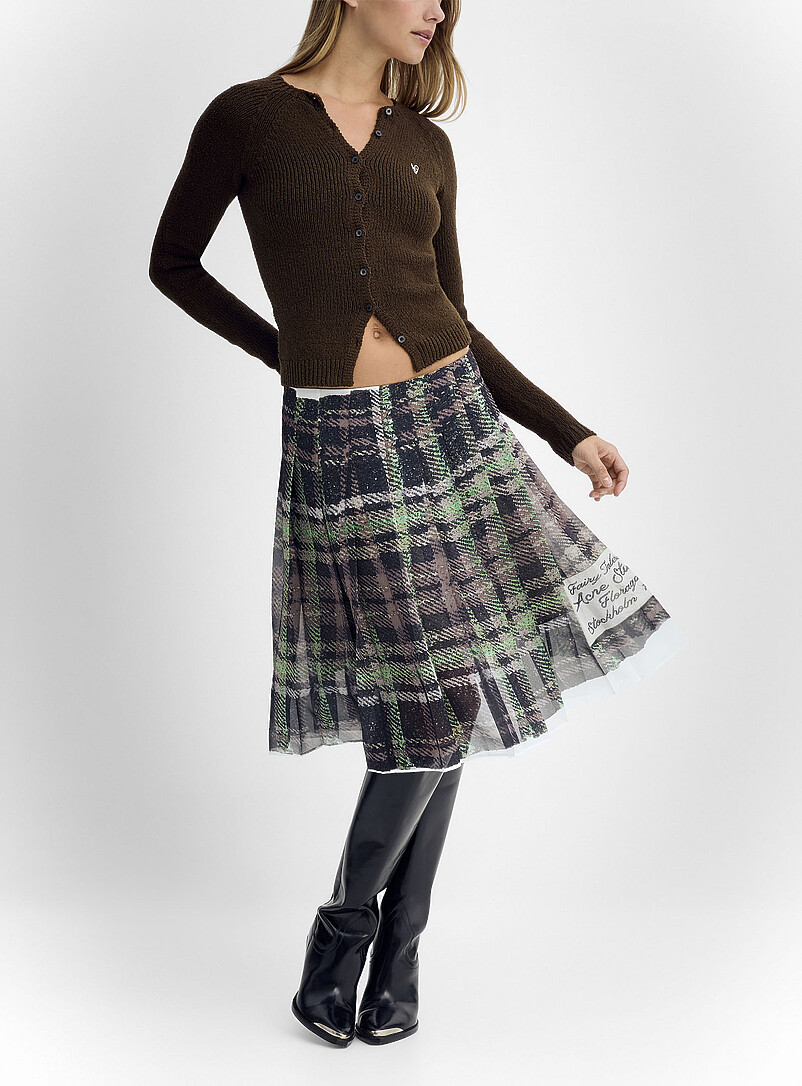 Airy checkered skirt | Acne Studios | | Simons