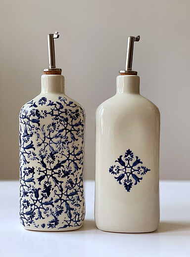 Floral tapestry porcelain oil cruet set | Art & Manufacture | Kitchen ...