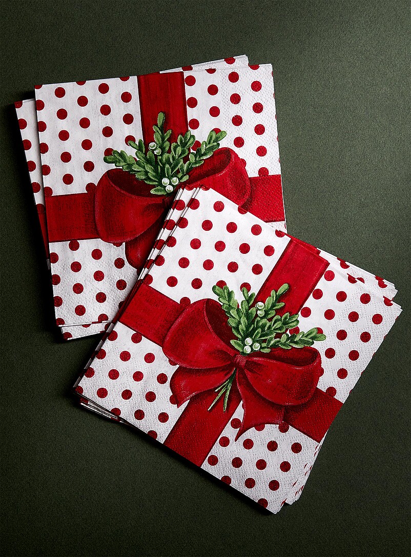 Gift wrap paper napkins 16.5 x 16.5 cm. Pack of 20. Christmas ...