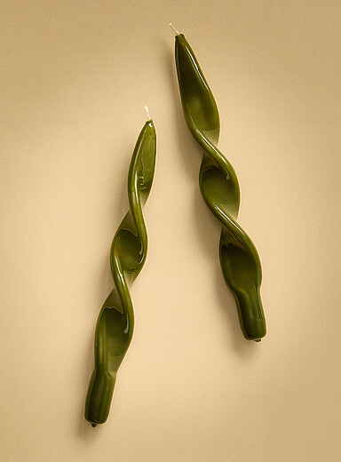 Lacquered twisted candles Set of 2 | Simons Maison | Ambient Lighting ...