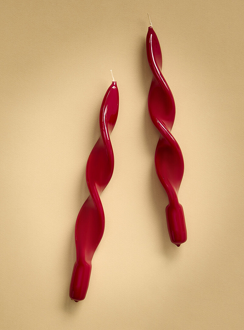 Lacquered twisted candles Set of 2 | Simons Maison | Ambient Lighting ...