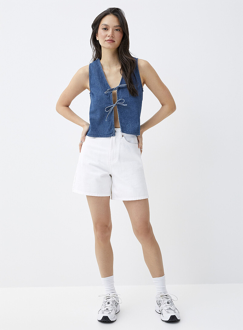 High-rise denim mom short | Twik | Shop Women's Short Shorts Online in ...