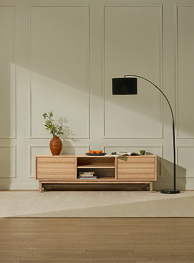 Oak architectural TV unit | EQ3 | All Our Furniture | Simons