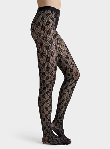Velvety floral fishnet stockings | Wolford | Shop Women's Patterned ...