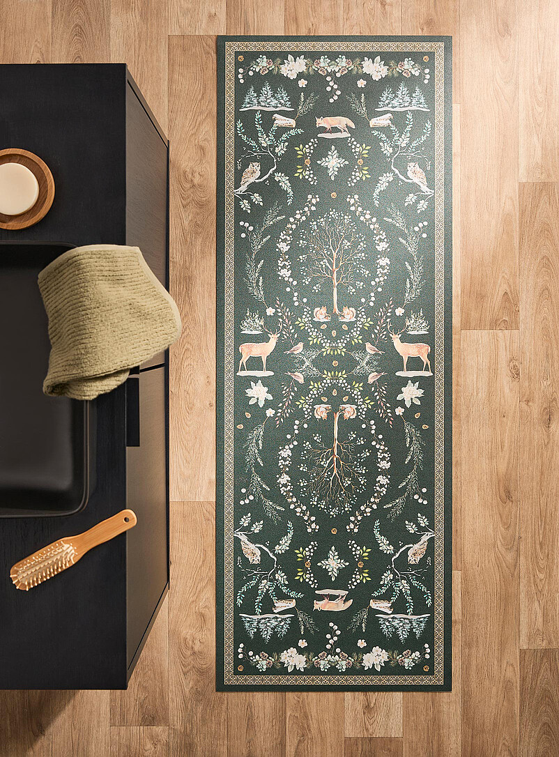 Le tapis de couloir vinyle animaux de la forêt 50 x 140 cm | Simons ...